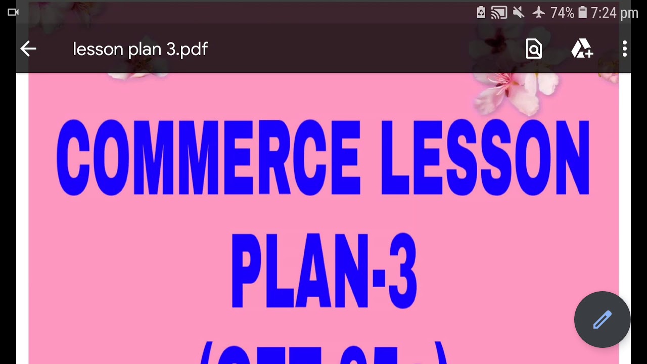 Commerce lesson plan-3 for B.Ed - YouTube