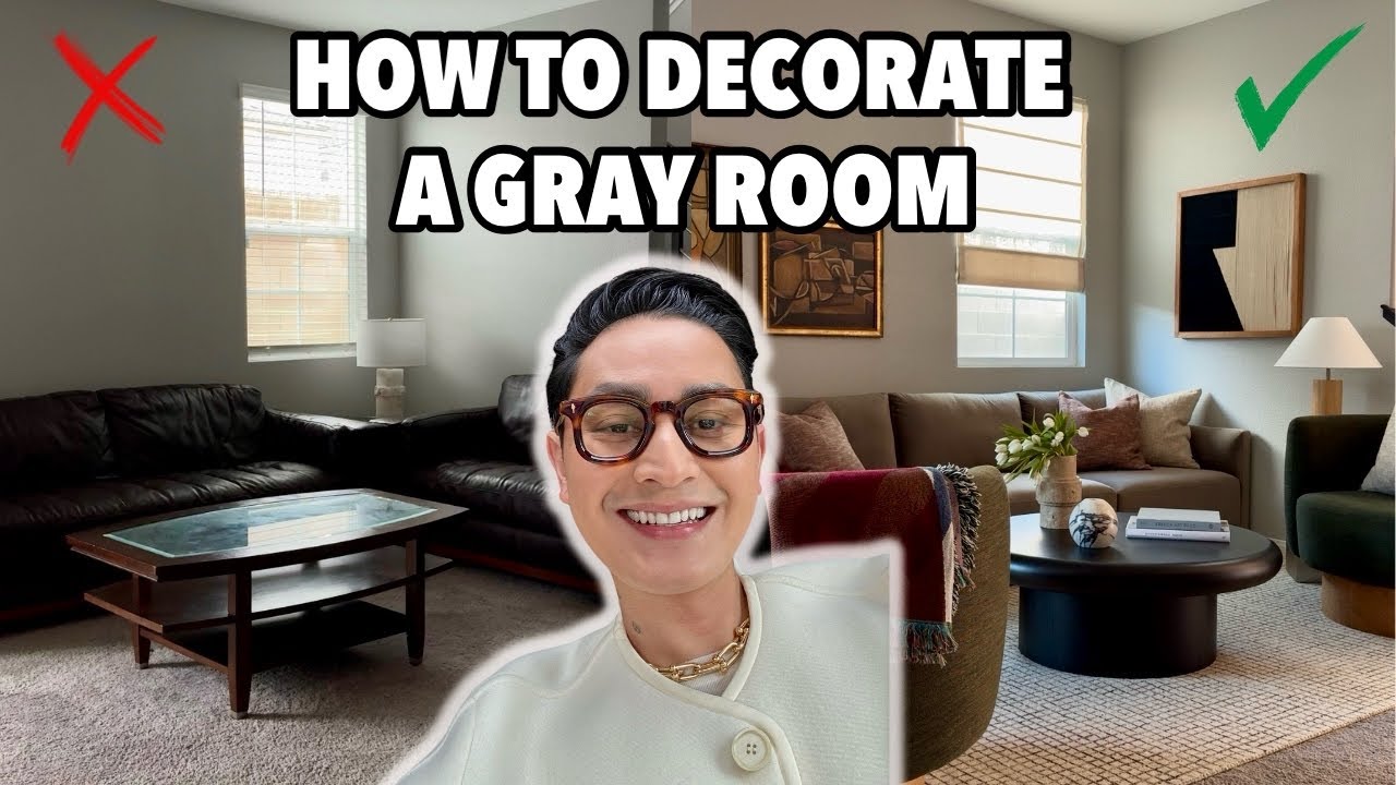 How To Decorate An All-Grey Living Room - YouTube