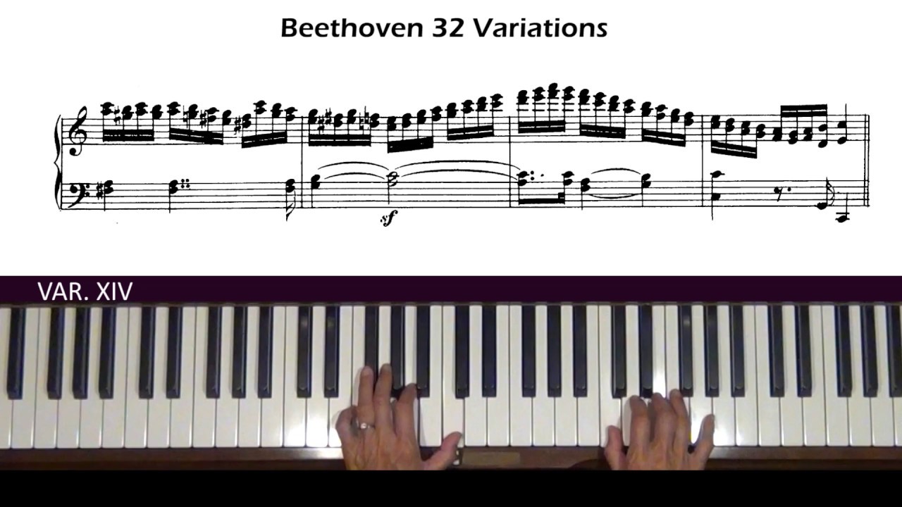 Beethoven 32 Variations in C Minor WoO 80 Piano Tutorial Part 3 (Var 10 ...