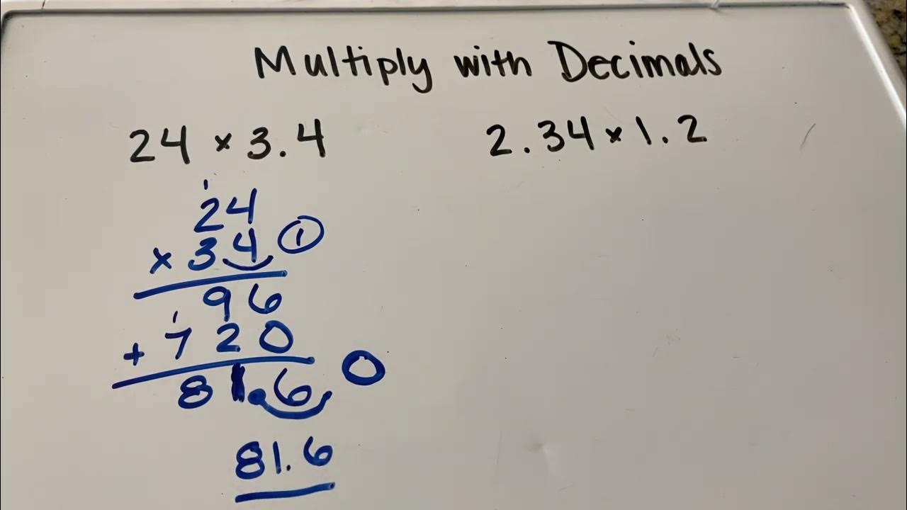 Multiply with Decimals #math #multiplication - YouTube