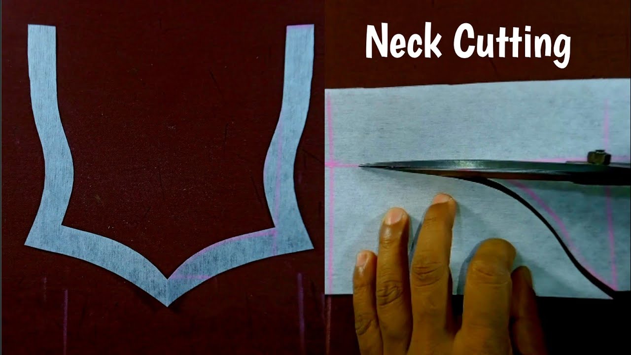 Perfect Kameez Neck Cutting. Very Easy Kameez neck. Pan Shape Neck ...