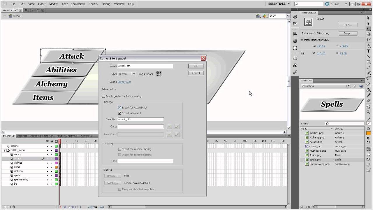 Scaleform HUD Tutorial 01 - Importing Images into Flash - YouTube