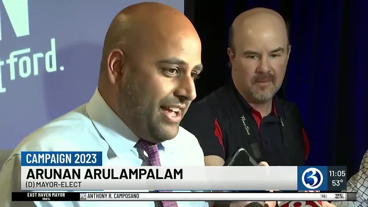 Arunan Arulampalam elected as next mayor of Hartford - YouTube
