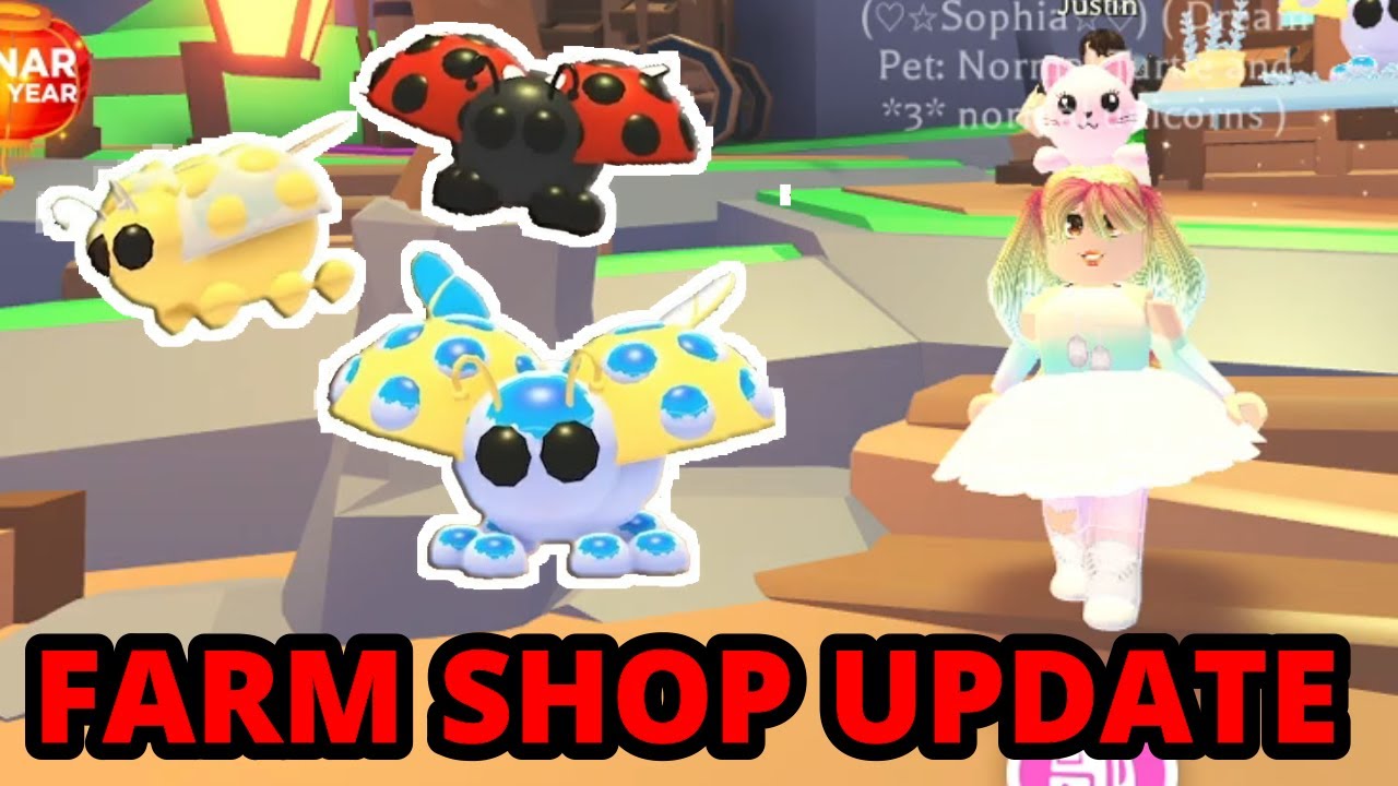 - ROBLOX ADOPT ME - Farm Shop Update | LADY BUG PET - YouTube