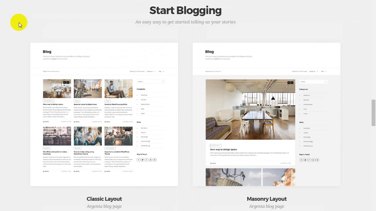 Argenta - Creative Multipurpose WordPress Theme - YouTube