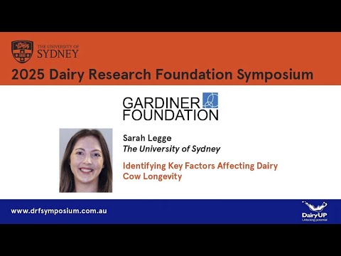 Sarah Legge - Identifying key factors affecting dairy cow longevity