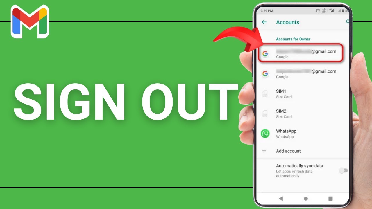 How to Sign Out of Gmail on your Android Device? - YouTube