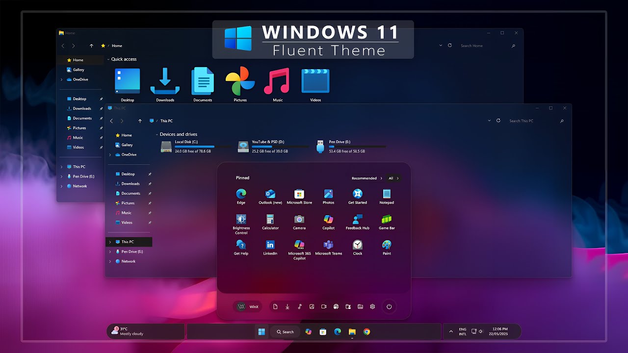 Make Windows 11 Look Like the Future | Fluent Design Theme Tutorial ...