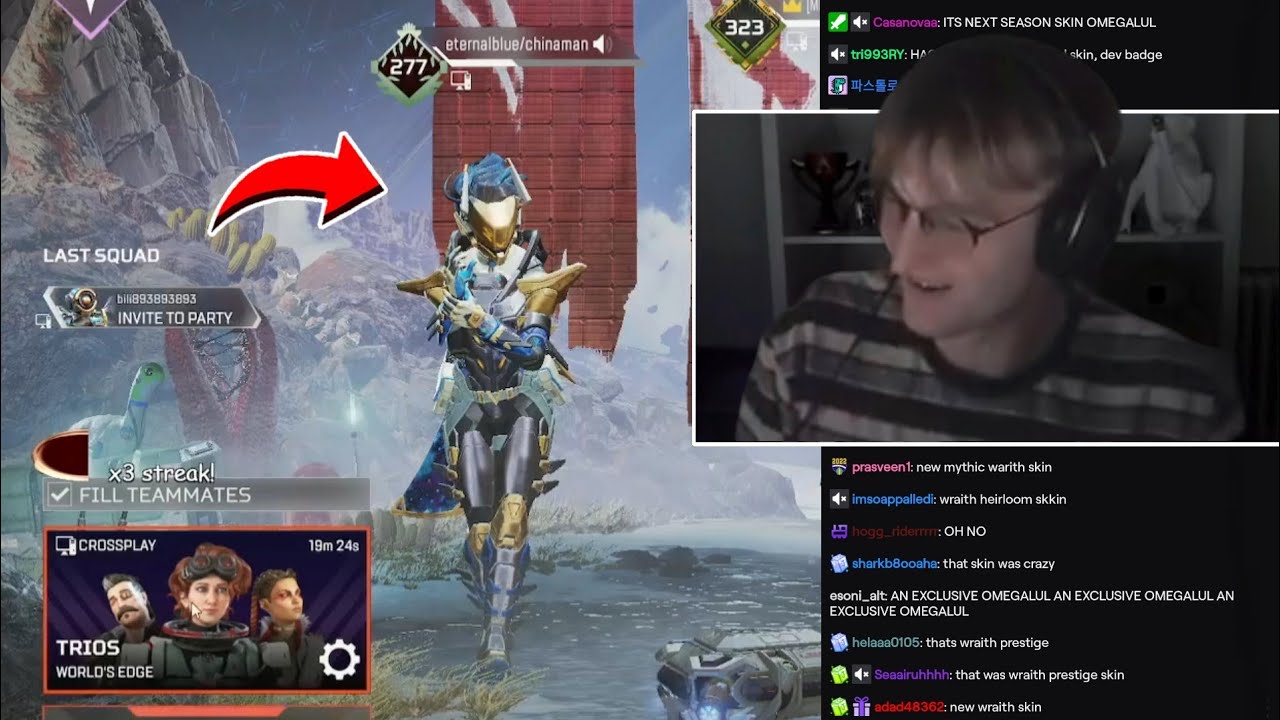 China Man Just Joined with Leaked Wraith Skin WTF - Apex Legends - YouTube