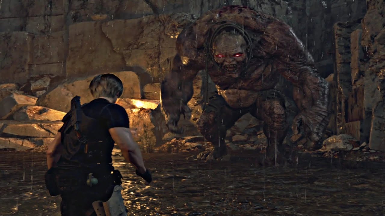 "Leon's Nightmare: The gaint Monster in Resident Evil 4 Remake" - YouTube