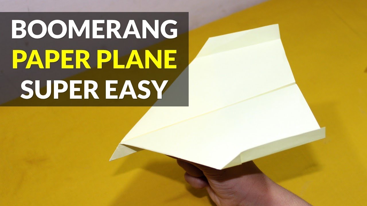 How to make Boomerang paper plane | Paper plane for kids | Lockdown ...