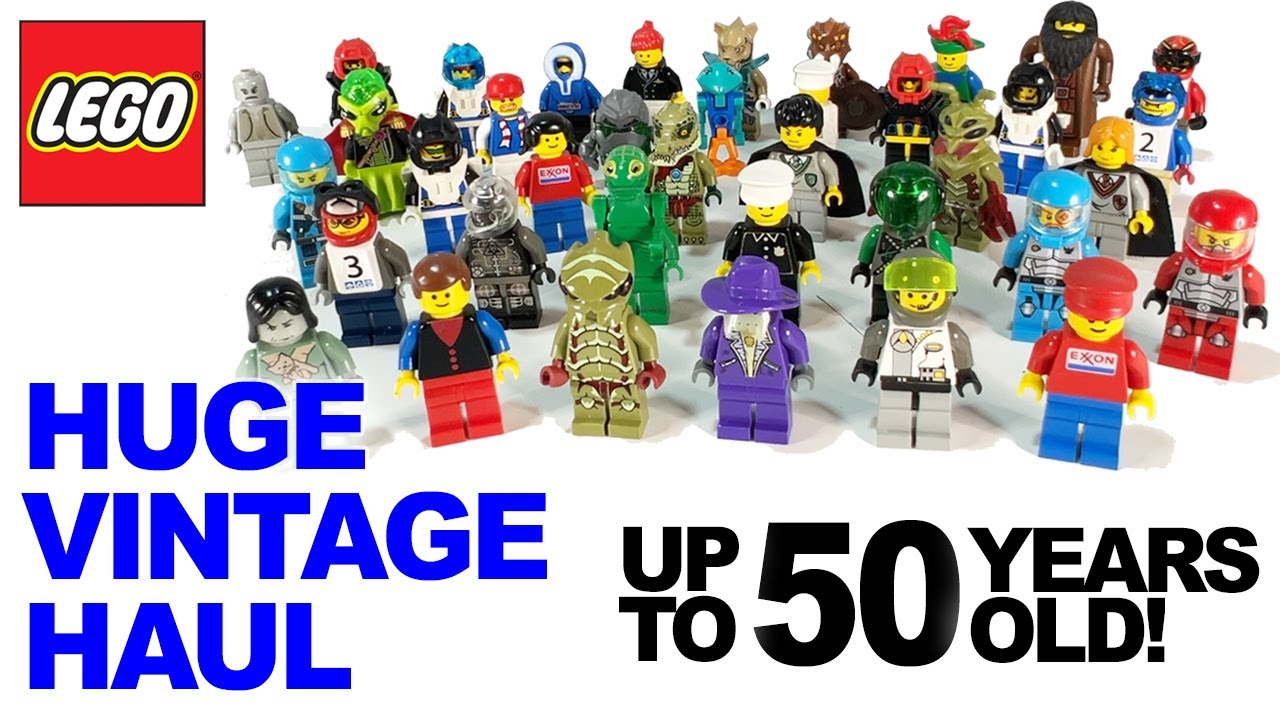 HUGE vintage minifigure Haul - Lego Minifigs up to 50 years old ! - YouTube