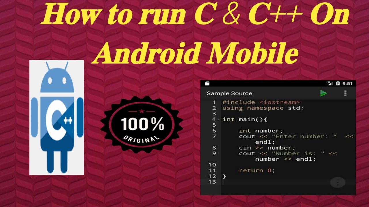 How To Run C And C Programming By Using Cpp N Ide On Android Mobile 9090