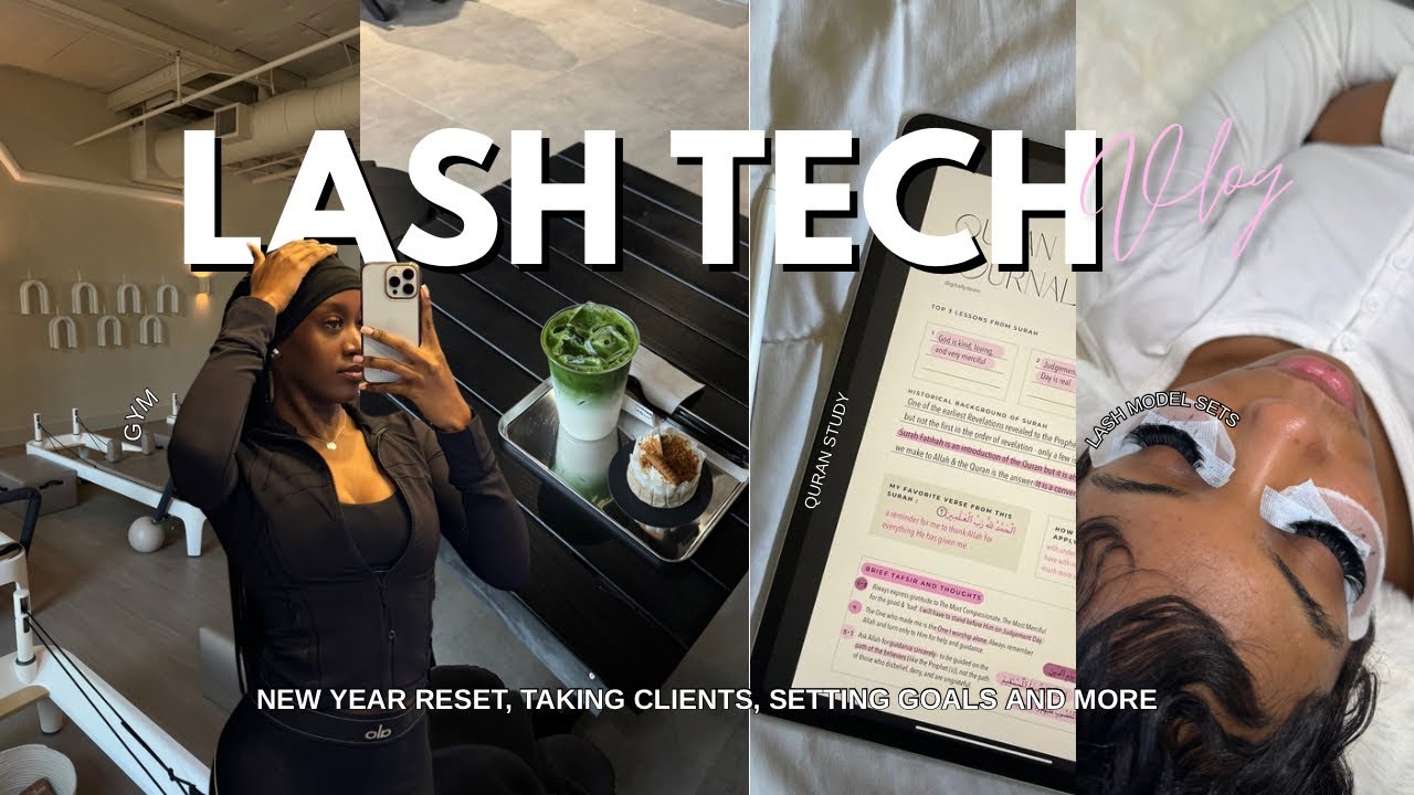 REALISTIC DAYS AS A FULL TIME LASH TECH | New year reset, taking ...