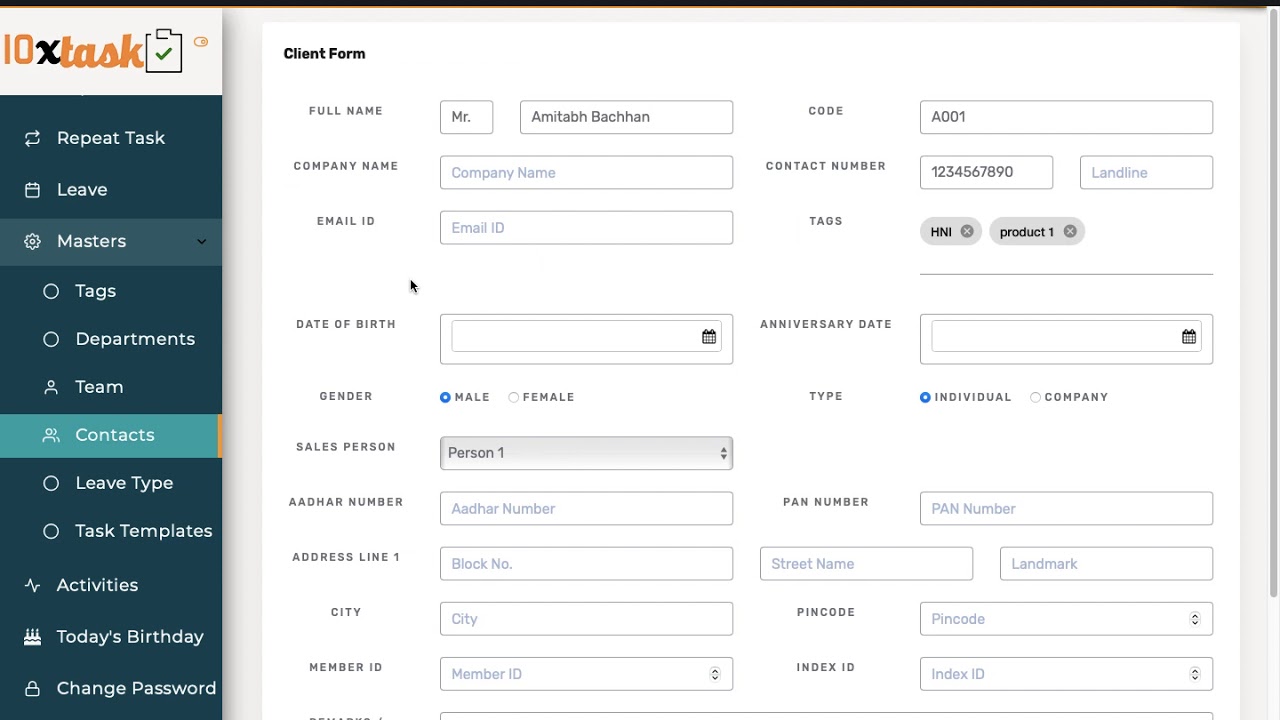 Video - 2.4 : Enter Task using Task Template in 10x Task - YouTube