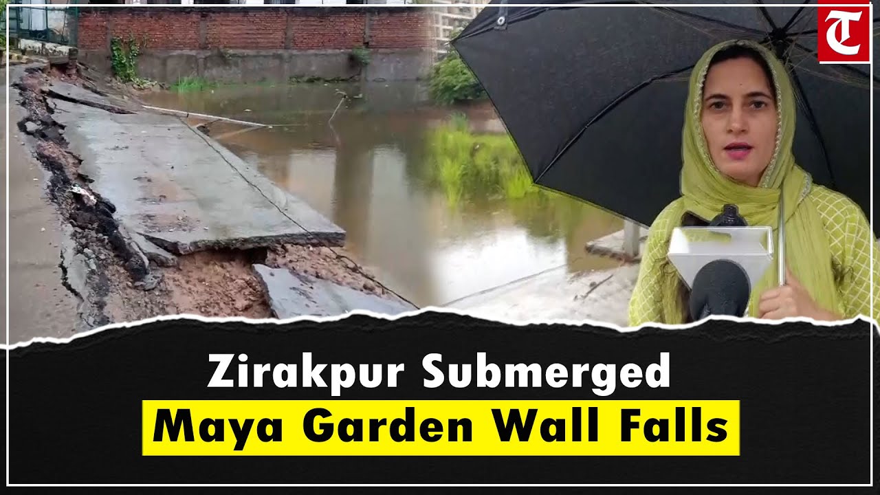 Zirakpur reels under heavy rain; massive waterlogging and Maya Garden ...