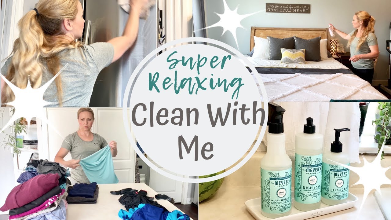 Super Relaxing Clean With Me | Cleaning Motivation | Laundry | Dishes ...