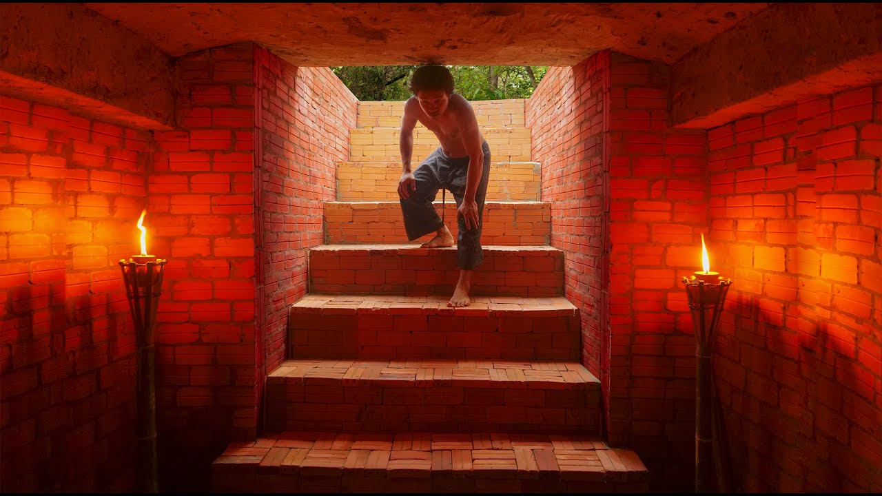 Building Cave Platinum Water Slide To Underground Swimming Pool With ...