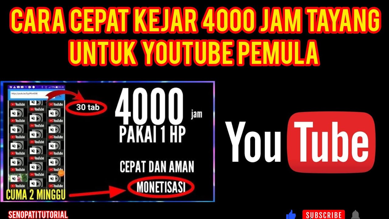 Cara Cepat Kejar 4000 Jam Tayang Untuk YouTube Pemula 2025 #tutorial #jamtayang4000 # ...