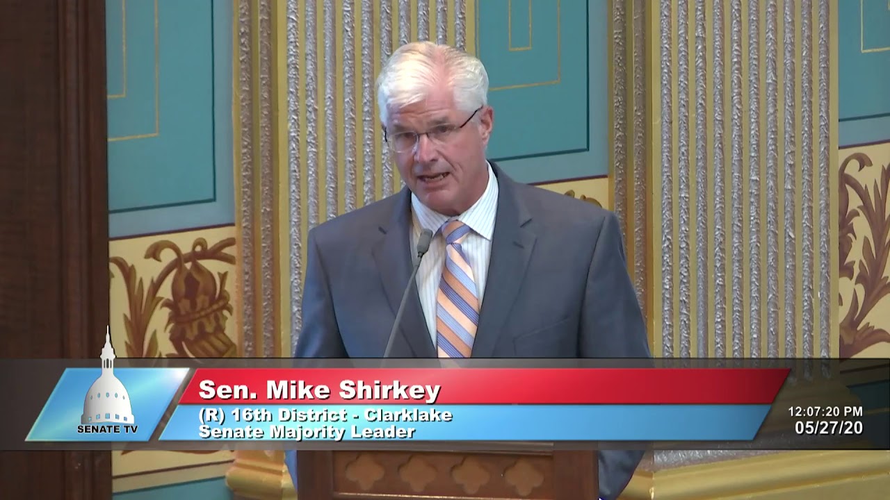 Sen. Shirkey addresses the Senate on Gov. Whitmer's lie - YouTube