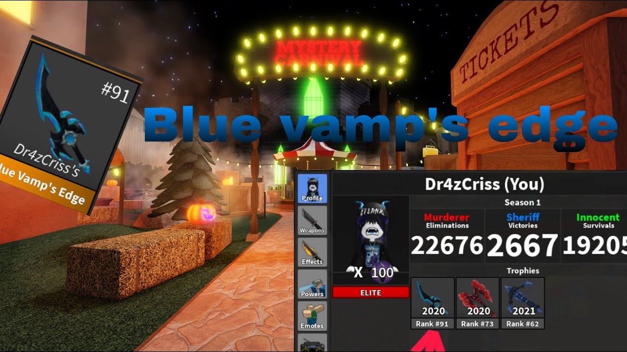 Blue Vamp's Edge MM2 ( Halloween event 2020 ) - YouTube