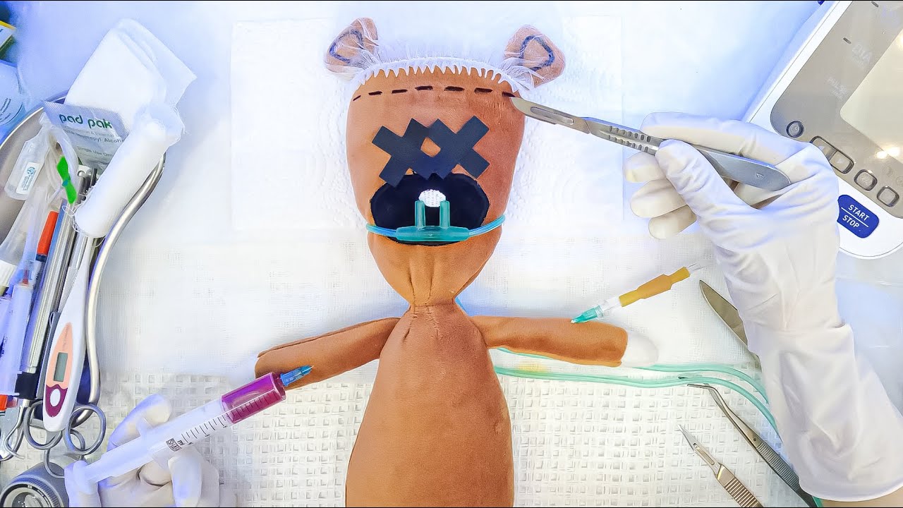 ASMR Teddy Brain Surgery | Satisfying & Relaxing - YouTube