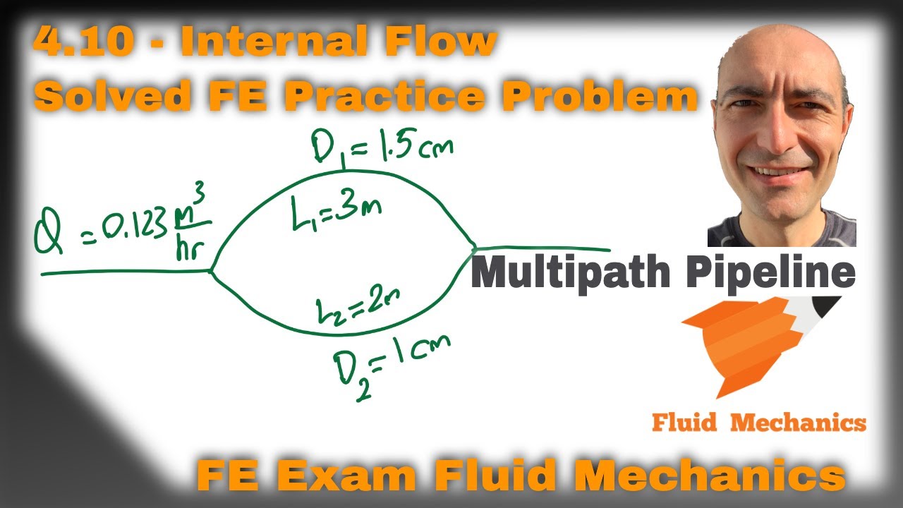 FE Exam Fluid Mechanics - 4.10 - Practice Problem - Multipath Pipelines ...