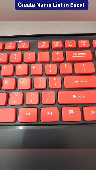 Create Name List in Excel #shorts - YouTube