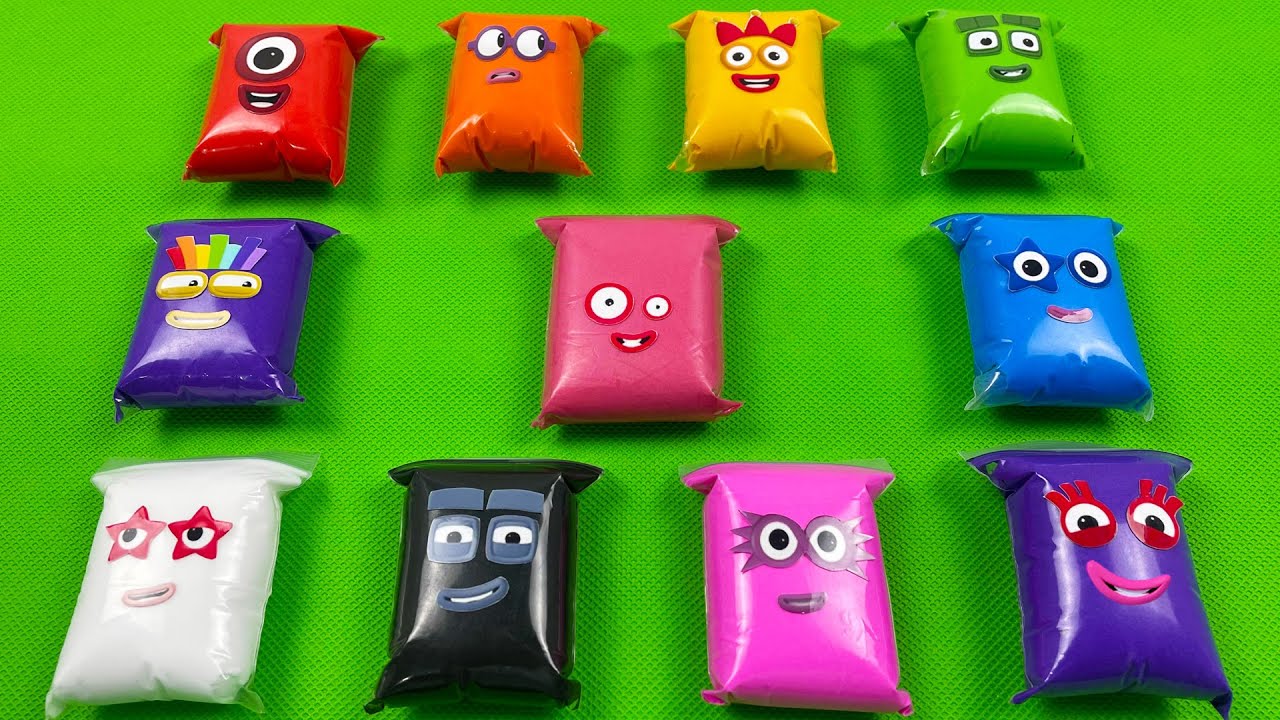 Numberblocks Clay 1 to 11! Satisfying Clay Coloring - YouTube