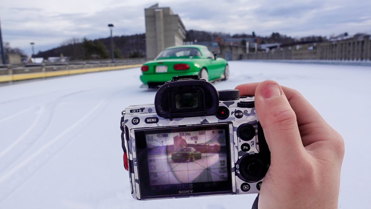 Snow Photography with a Green 1997 Mazda Miata! - YouTube