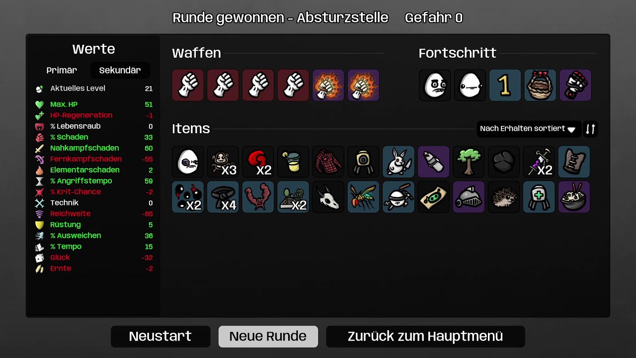 Brotato Playthrough Part 2 (German Sub) - YouTube