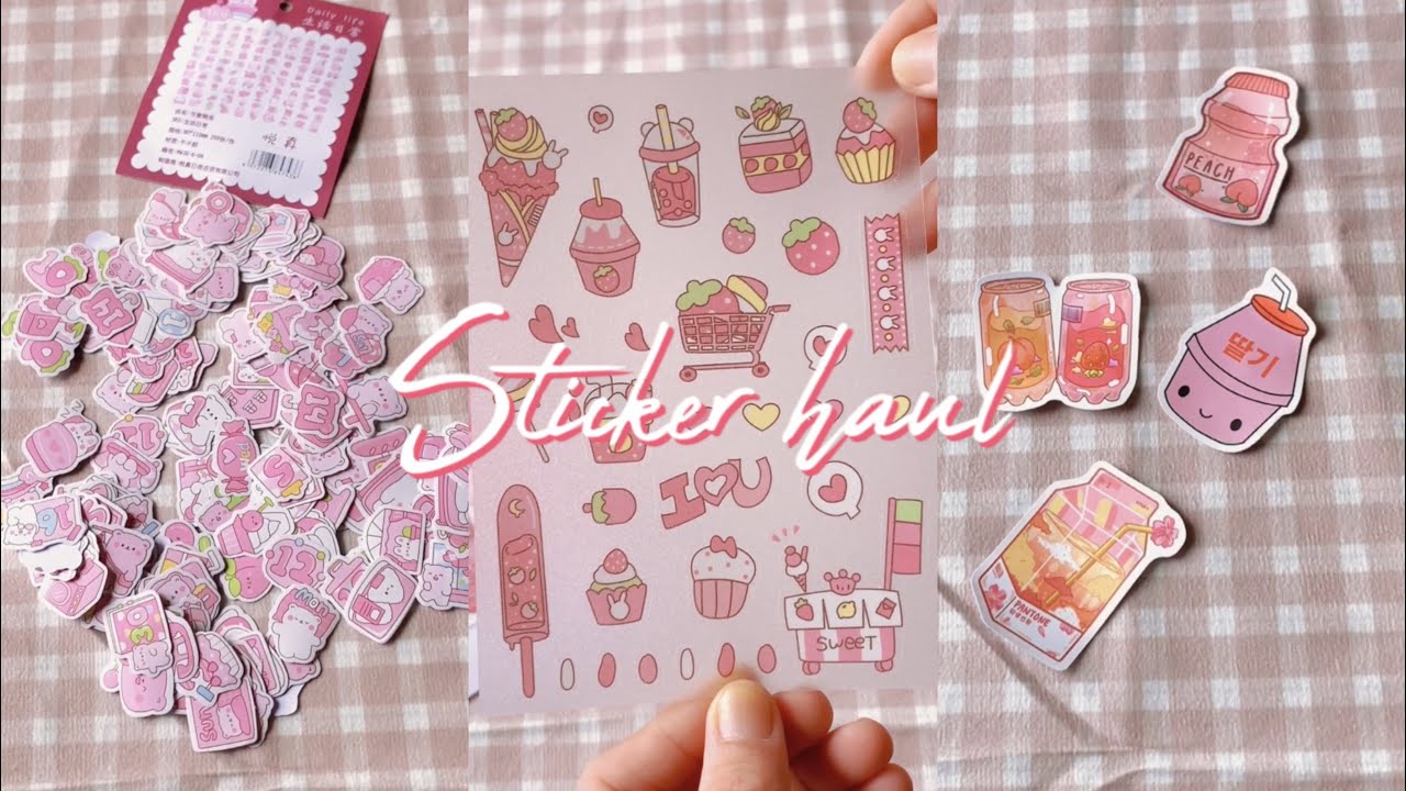 ASMR - STICKER HAUL #stationery #decor #pink #asmr #sticker #haul # ...
