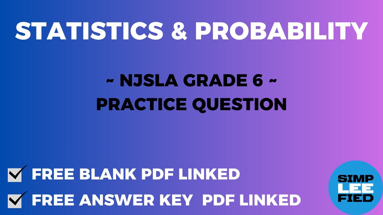 [NJSLA Grade 6] Statistics & Probability Practice Question - YouTube