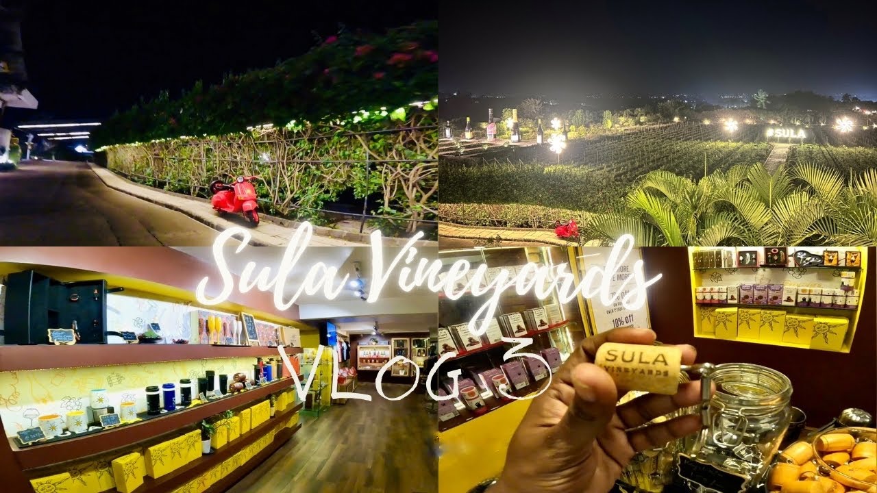 Sula Vineyards Vlog 3 | Sula Gift Shop | Restro Cafe cum Bar & Night ...