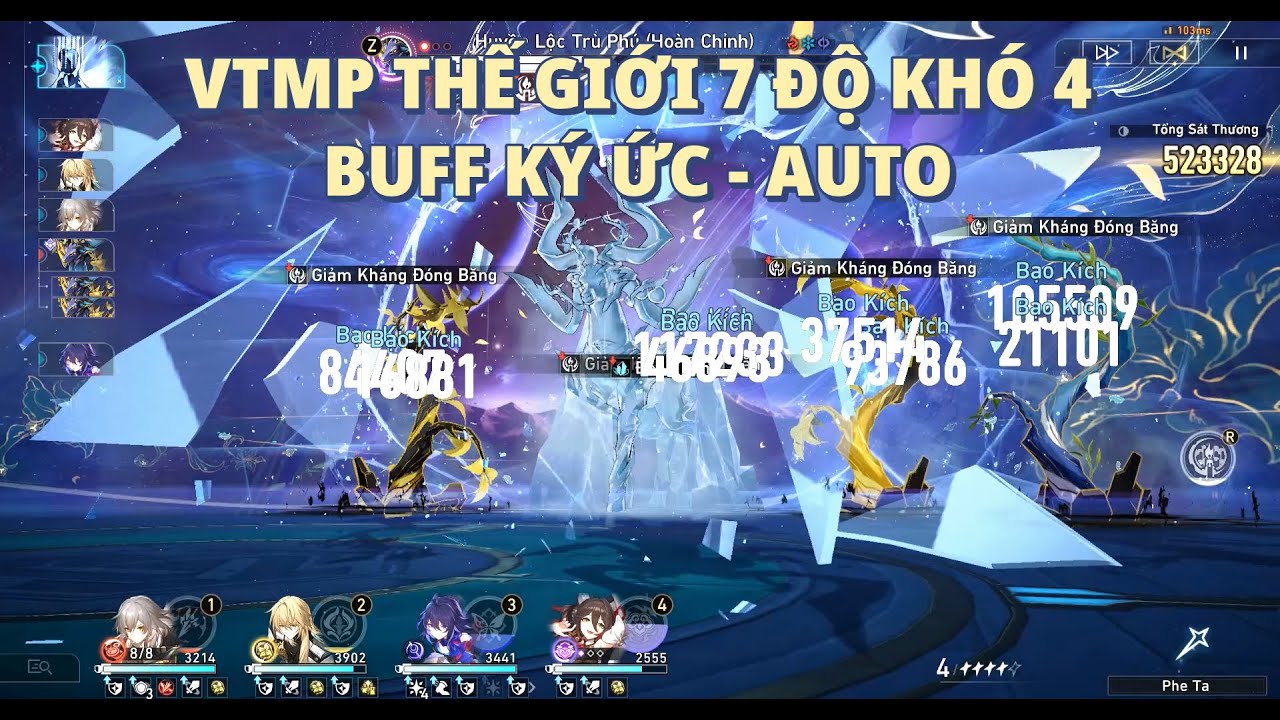 [HSR] Vũ Trụ Mô Phỏng 7 Độ Khó 4 - Buff Ký Ức - Auto - YouTube