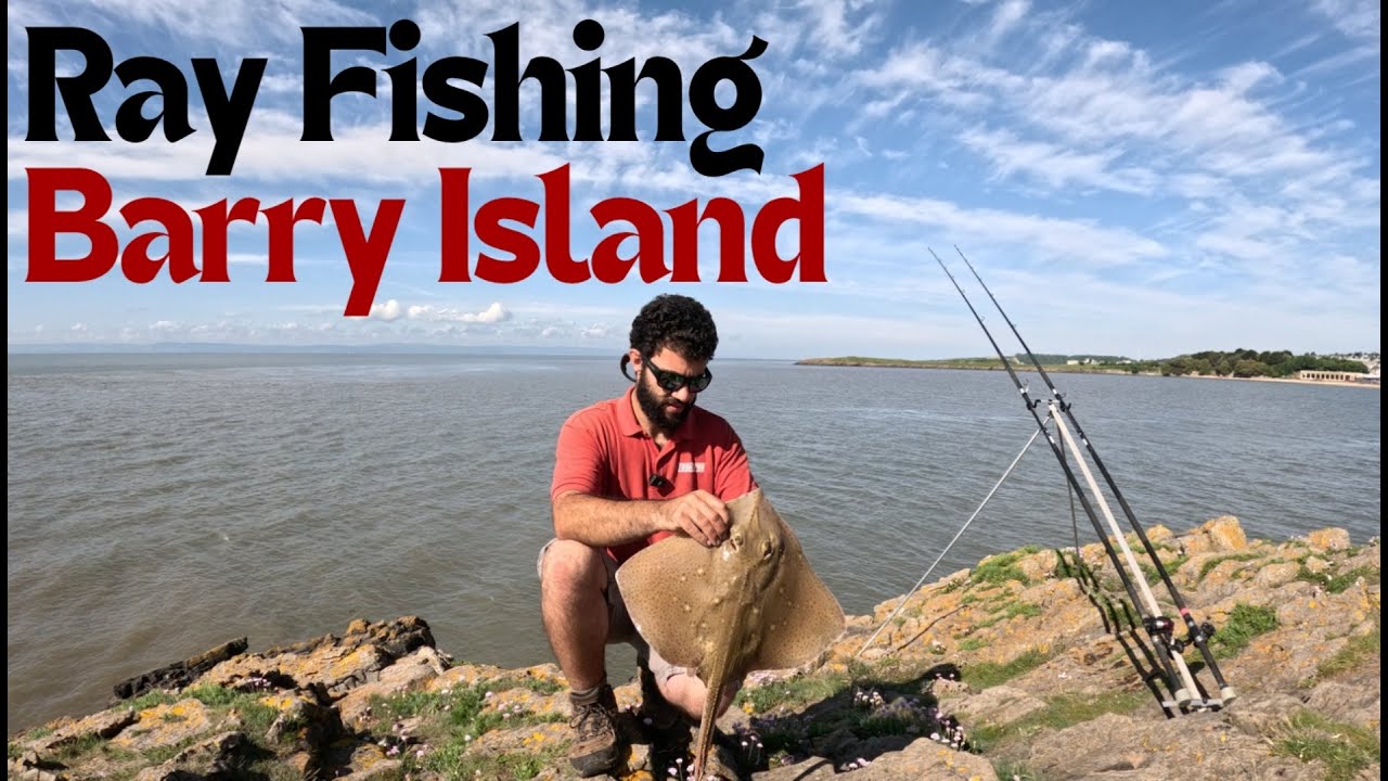 Ray fishing at Nells Point, South Wales - YouTube