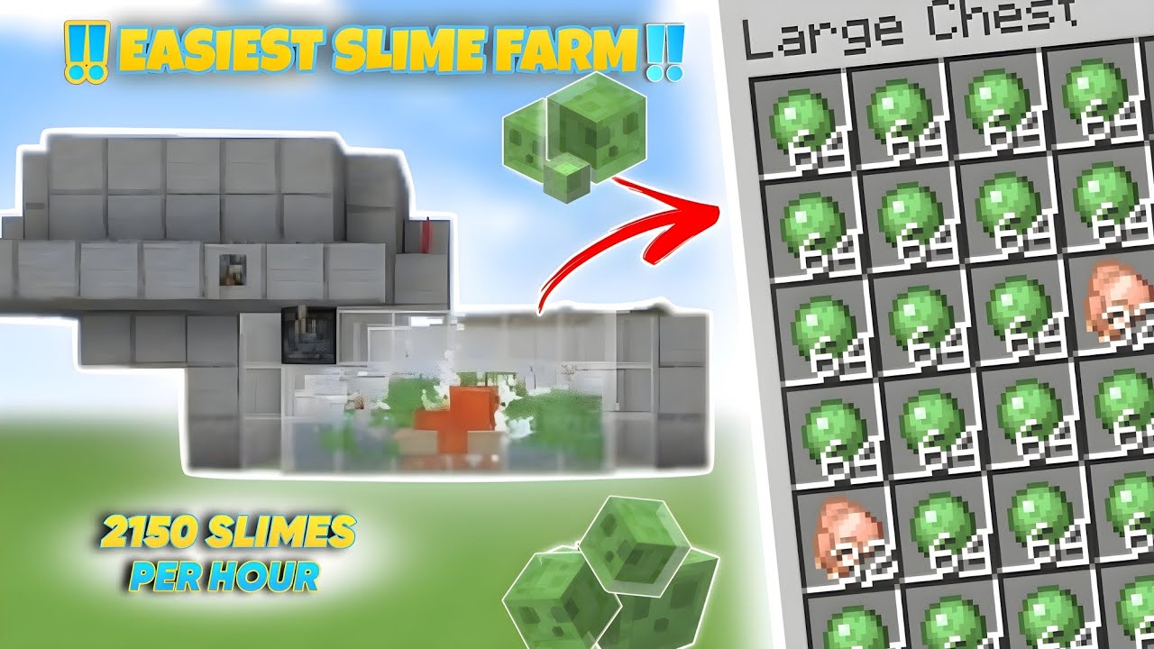 Easiest Slime Farm For Java & Bedrock Edition😳Minecraft 1.21+.# ...