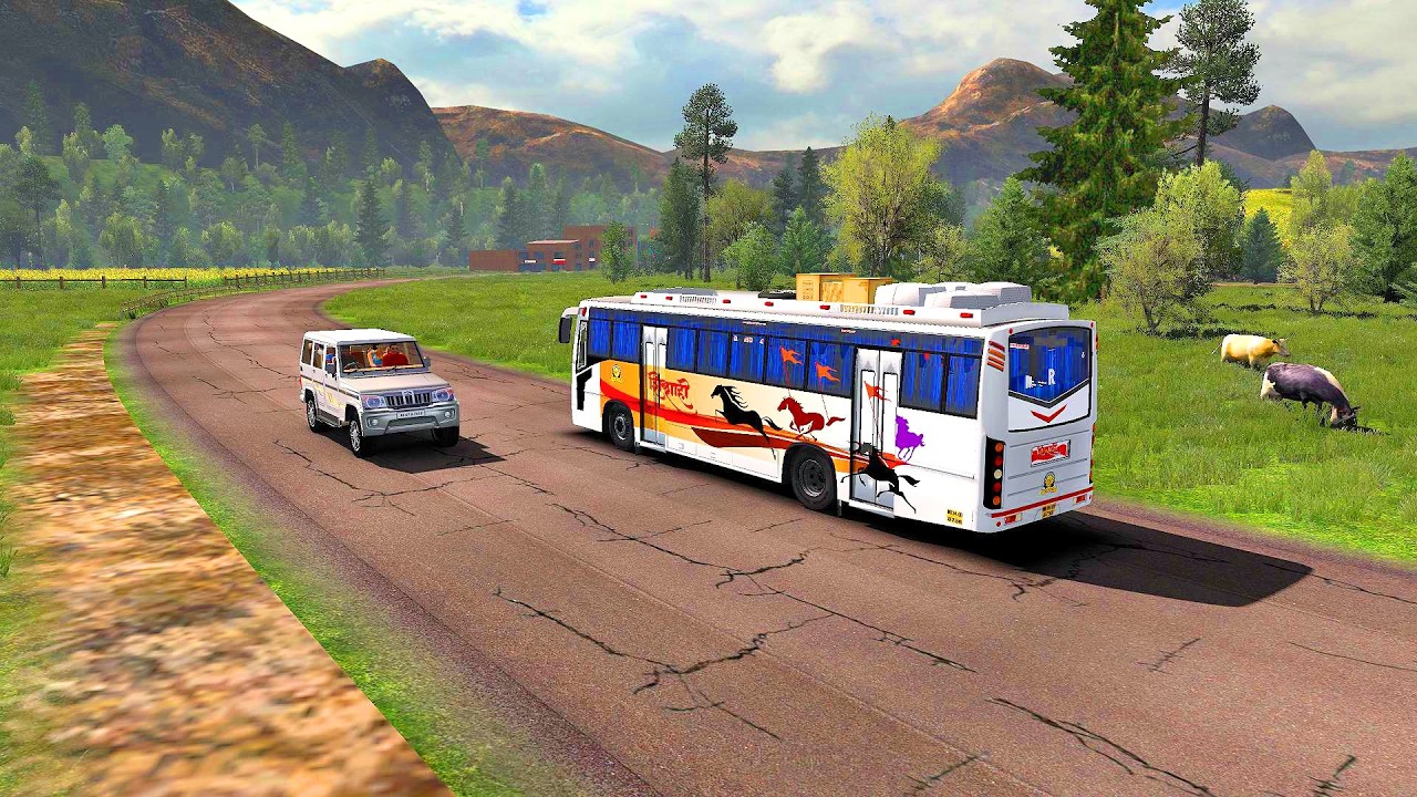 🟡 MSRTC Bus - Euro Truck Simulator 2 [ Ets2 1.36 ] | Indian Bus Wala ...