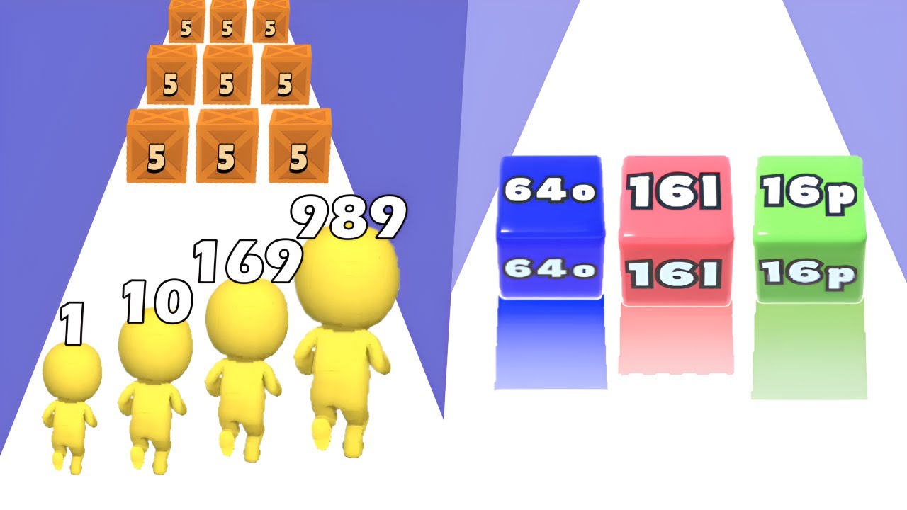 Jelly Run 2048 / Push Harder - Level Up Cubes Max Level Gameplay! - YouTube