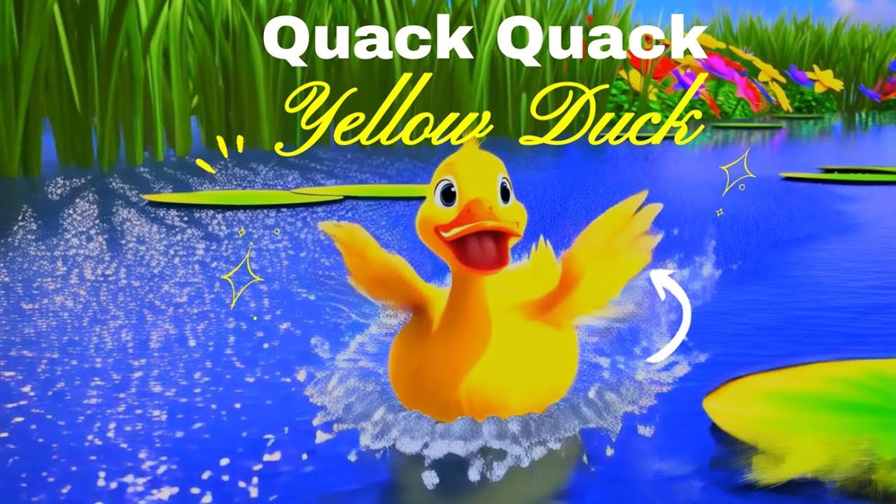 🦆💛 Quack Quack Yellow Duck 🐤 | Animal Song for Kids - YouTube