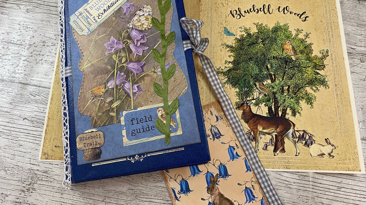 Altered Book with Bluebell Woods digital kit #junkjournalephemera # ...