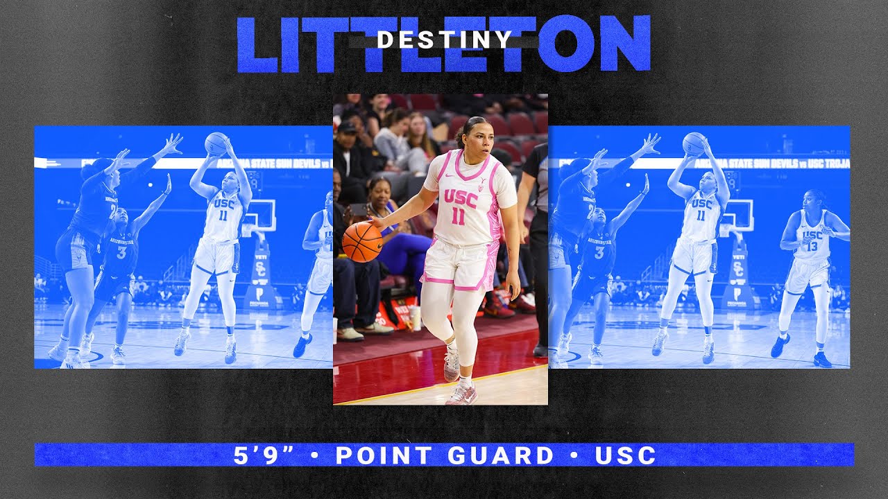 Destiny Littleton (5'9 PG--USC) 18 points, 6 assists in win vs Stanford ...