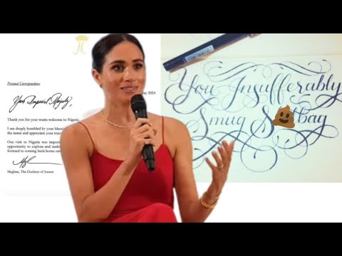 Meghan Markle Plays Look At Me With Calligraphy Thank You Nigeria Or ...