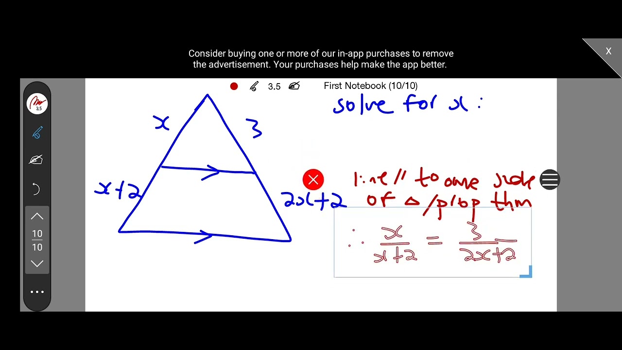 Prop theorem (Euclidean geometry): Solve for x. - YouTube