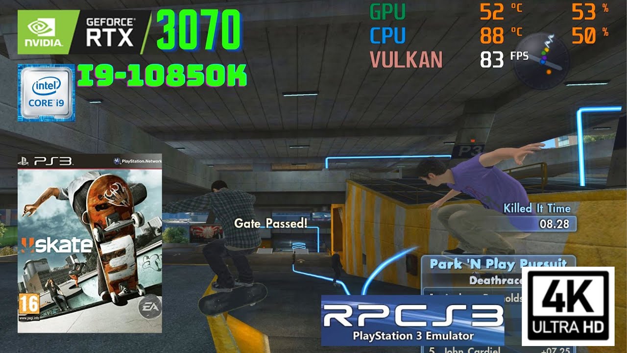 Skate 3 - 4K - RPCS3 - Settings Shown - YouTube