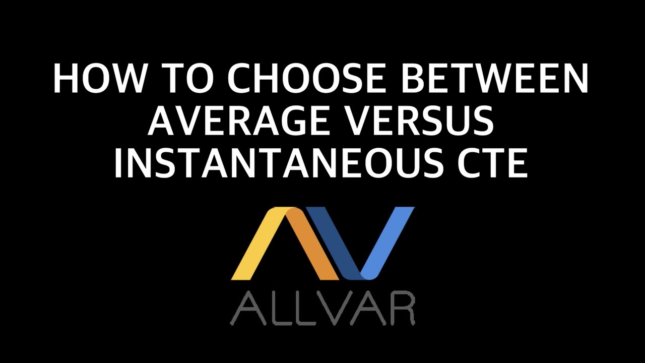 Choosing Average or Instantaneous CTE Calculations - YouTube