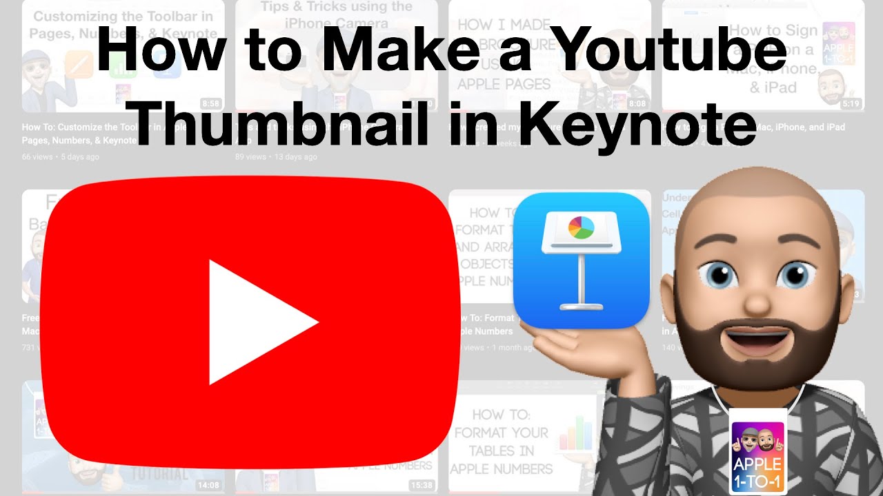 How To Make a Youtube Thumbnail in Apple Keynote - YouTube