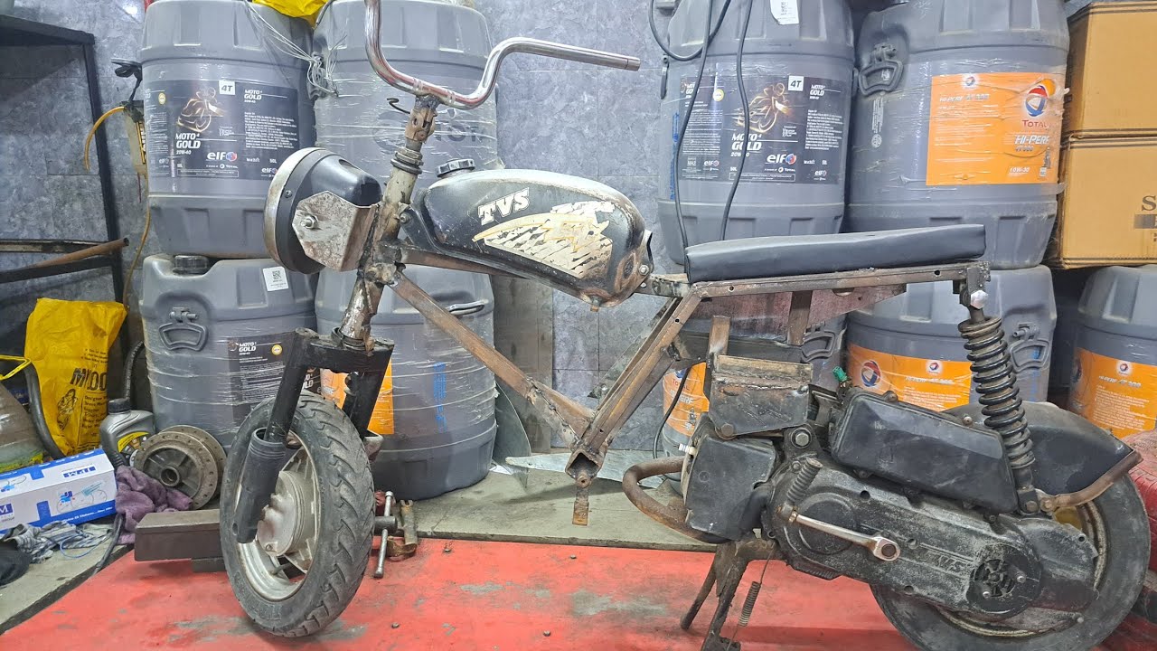 Scooty Engine Mini bike. - YouTube