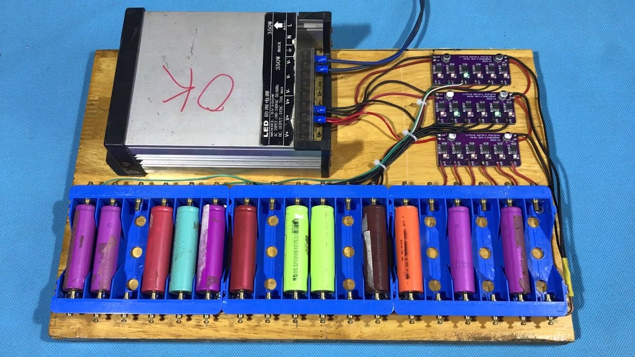 How to Make a Simple 4.2v 18 cell Lithium Battery Charger at Home - YouTube