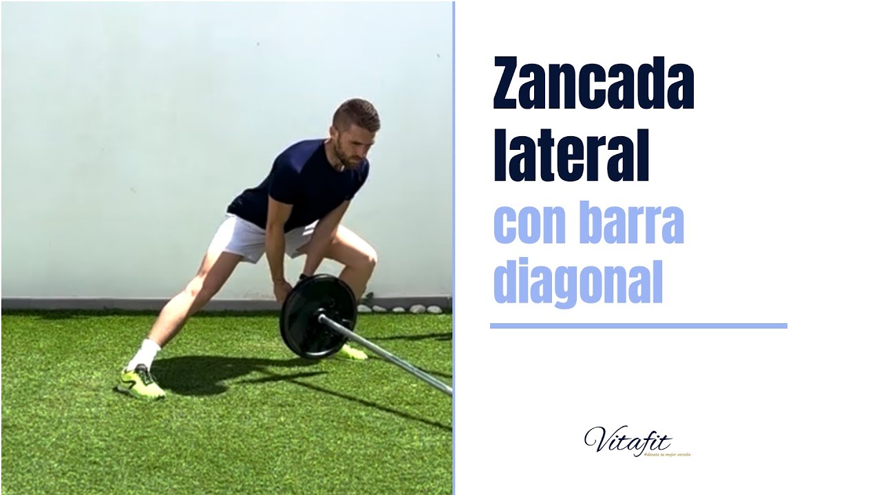 Zancada lateral con barra diagonal VF - YouTube